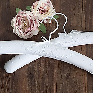 Colcolo Flower Padded Hanger Shirt Blouse Shoulder Shaper Hook Hanger - White, as described