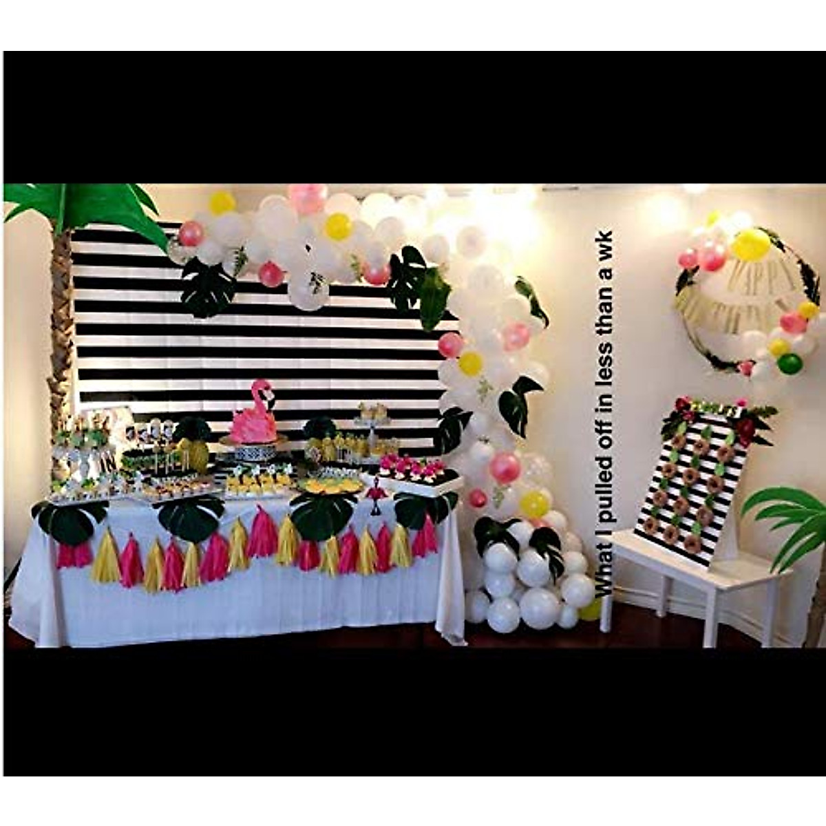 SJOLOON 7X5ft Black and White Stripe Photography Backdrops Birthday Party Decoration Backdrop Photo Studio Booth Background 11077
