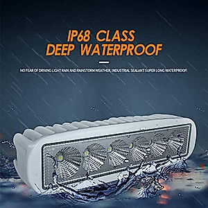 Handxen Boat Deck Light - LED 18W 1600 Lumen Spreader - Long Lasting - Flood Marine-Grade T-Top Boat Deck Lights - Extremely Bright - Durable Quality - Ideal for Marine Boats Cars Trucks (2 Pack)