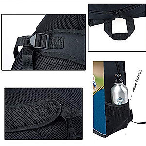 Football Backpack Combustion Pattern School Bookbags for Kids