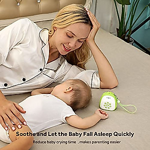 KIOZZIK Portable Sound Machine with Lullabies, White Noise Machine for Sleeping Baby, Kids, Adults, 26 Soothing Nature Sounds, USB Rechargeable, Timer & Memory Features, for Travel, On-The-Go