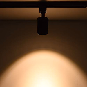 mirrea 6 Pack LED Track Lighting Heads Compatible with Single Circuit H Type Track Lighting Rail Ceiling Spotlight for Accent Task Wall Art Exhibition Lighting 6.5W 24° Black (3000K Warm White)
