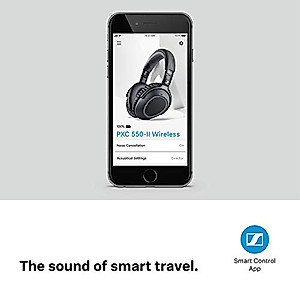SENNHEISER PXC 550-II Wireless NoiseGard Adaptive Noise Cancelling, Bluetooth Headphone with Touch Sensitive Control and 30-Hour Battery Life, Black