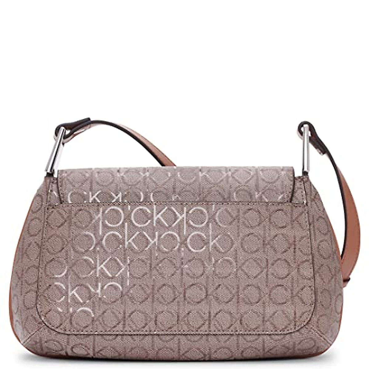 Calvin Klein Charlie Flap Crossbody, Almond/Taupe/Caramel