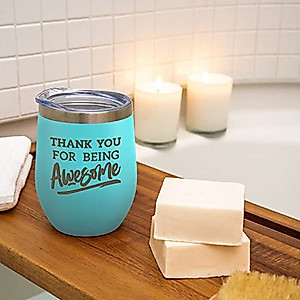 Thank You Gifts For Women - Best Relaxing Spa Gift Box Basket for Teacher Nurse Employee Boss Coworker Secretary Volunteer Friend - Bath Set w/Tumbler - Gifts Basket Care Package Encouragement for Her