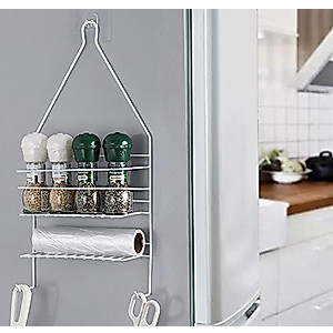 R FLORY 2 Tier Shower Rack Caddy Bathing Shelf Shower Head Hanging Rack Wall Mount Bathroom Room Saver Container …