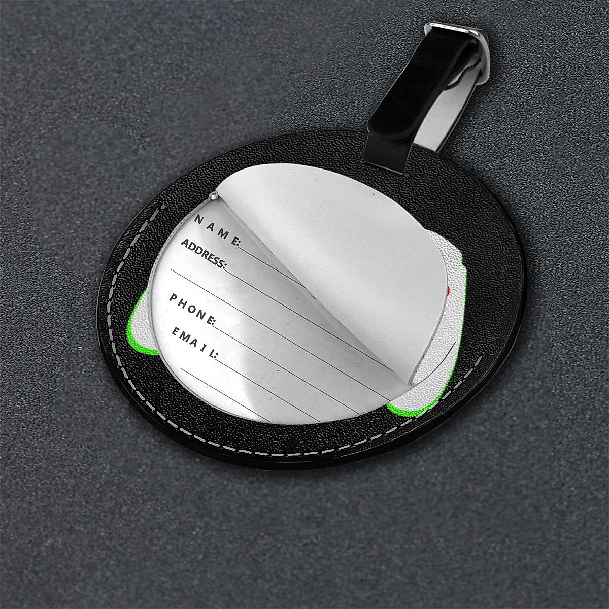 Luggage Tag Gamer Controller Video Games, Pu Leather Bag Travel Suitcases Id Identifier Baggage Label for Women Men Boys Girls