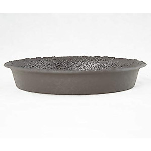 4 Round Plastic Humidity Tray for Bonsai Tree and Home Garden Plant 4.25"x 4.25"x 0.5" - Dark Brown