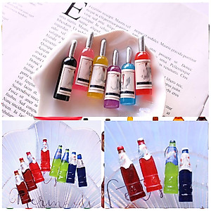30 PCS 29 Styles Mini Wine Bottles Cake Toppers with 1 Plastic Miniature Toilet Toy Funny Dollhouse Cupcake Cake Topper Gift Set for Birthday Party Bachelorette Party Decorations