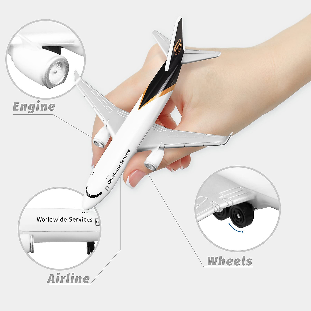 Joylludan Model Planes UPS Model Airplane Toy Plane Aircraft Model for Collection & Gifts