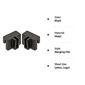 Hanging File Rail Clip (10 Pack) - File Folder Rail Clips