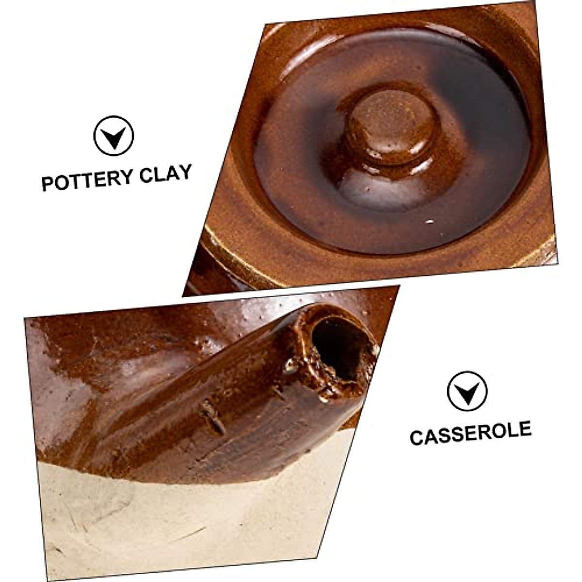 UPKOCH Old Fashioned Medicine Pot Korean Clay Pot Braising Pan with Lid Water Kettle Stovetop Medicines Kettle Ceramic Soup Pot Stovetop Tea Pots Medicine Cooker Pottery Clay Casserole