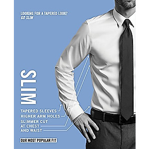 Kenneth Cole Unlisted Men's Dress Shirt Slim Fit Solid, Lilac, 15"-15.5" Neck 34"-35" Sleeve