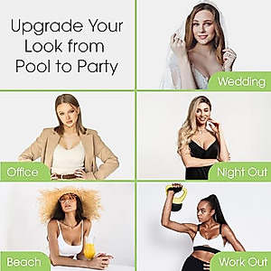 Double Scoop® Push Up Inserts w/Bonus Tape Sticky Strips, Instant Breast Implants, Replacement Bra Pads, Padded Bralette Hack, Breast Lift, Foam Bra Filler Insert, Bra Stuffer, Cup Size A/B (Nude)