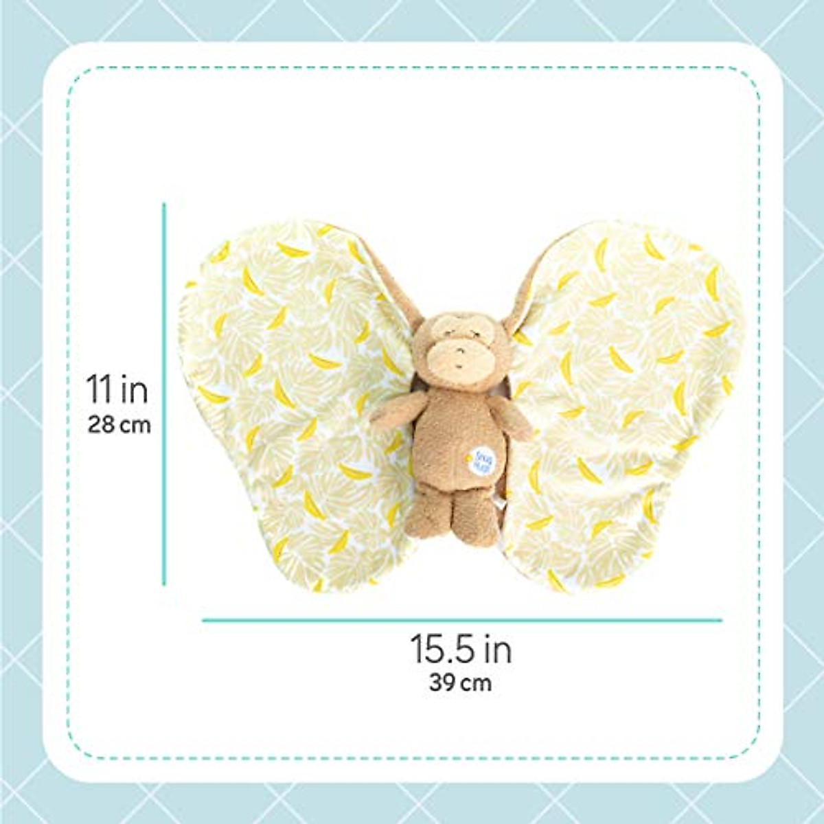 KIDS PREFERRED Snug Hugs Monkey Blanky, Stuffed Animal Lovey Blanket