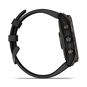 Garmin Fenix 7X Sapphire Solar GPS Smartwatch (Carbon Gray) Bundle with Primula Hamilton 12-Ounce Double Wall Stainless Steel Tumbler Bundle (2 Items)