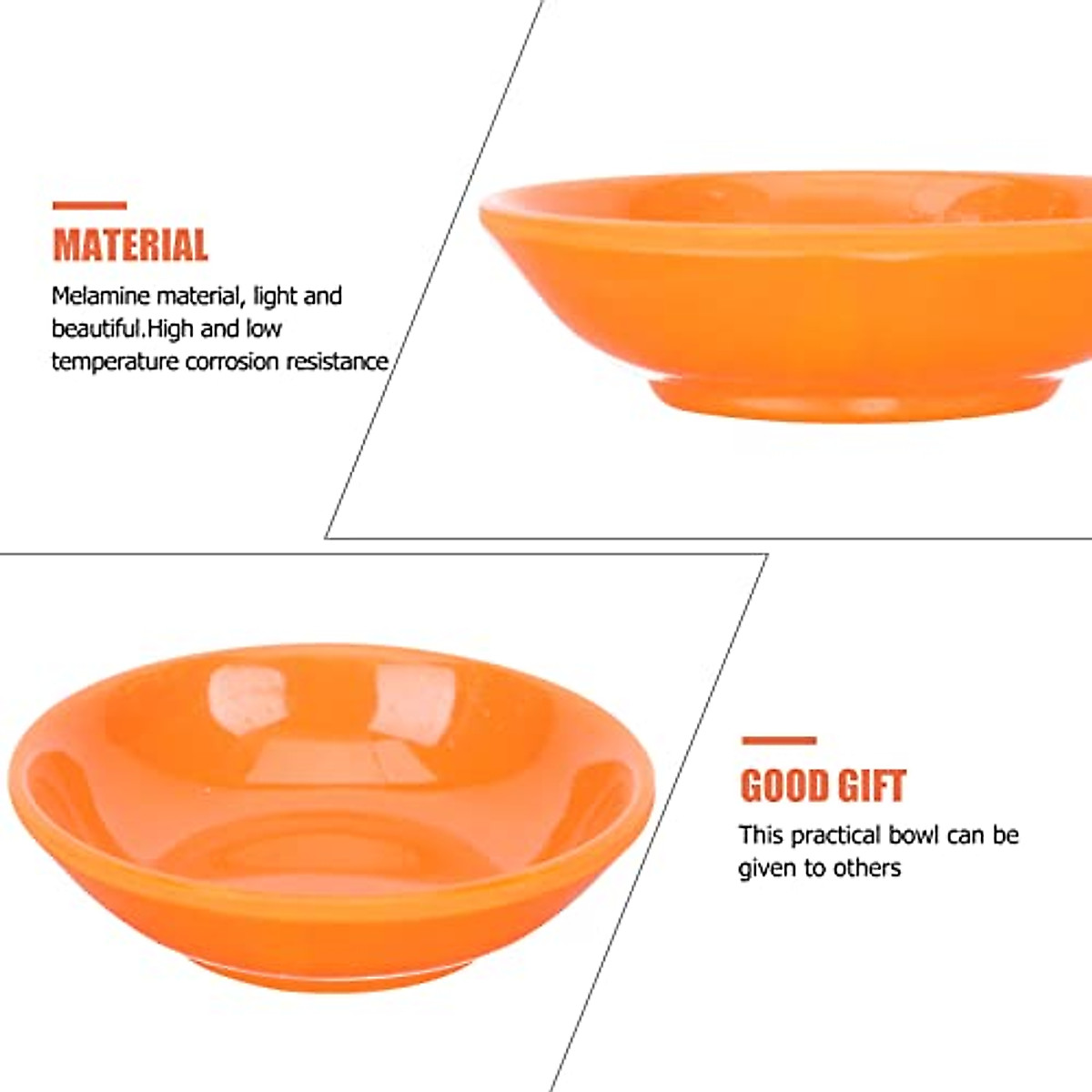 UPKOCH Household Dipping Bowl 10pcs Small Dipping Bowls Soy Sauce Dish Kitchen Condiment Dishes Melamine Dip Soy Sauce Dishes Side Dishes for Home Kitchen Vinegar Dish