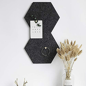 DIY Splicing Hexagonal Felt Bulletin Board x6, Colorful Hexagonal Cork Tiles/Message Board/Background Wall/Photo Wall