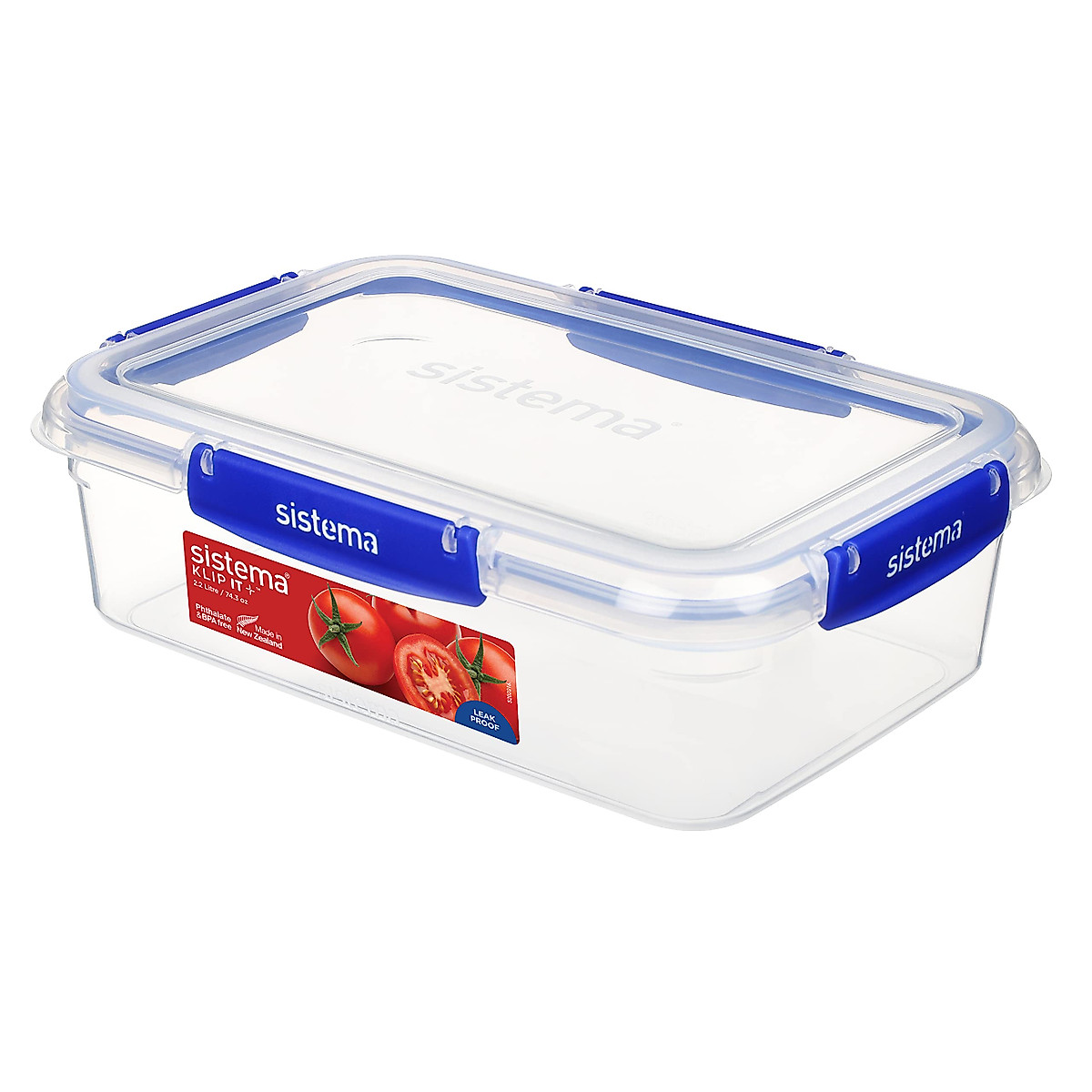 Systema Clip It Plus 2.2L Blue Sistema Storage Container
