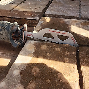 9-Inch Brick, Masonry, Aerated Concrete, Engineered Stone Cutting Reciprocating Saw Blade - Caliastro 2-Pack