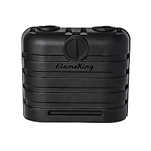 Flame King Dual 30LB LP Propane Tank Light Plastic Heavy Duty Cover for RV, Travel Trailer, Camper And Recreational Vehicle - Black