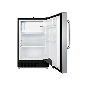 Summit Appliance ALRF49BCSS 20" Wide Built-in Refrigerator-Freezer, ADA Compliant, Adjustable Shelves, 2.68 cu.ft Capacity, Manual Defrost, Adjustable Thermostat, Stainless Steel Door