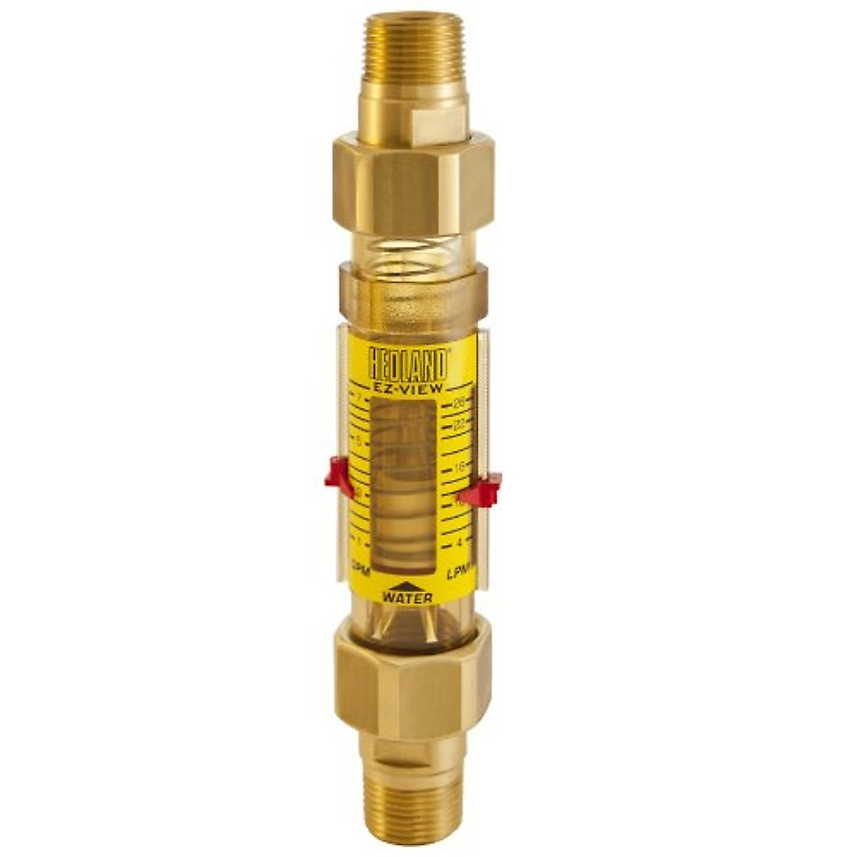 Hedland H625-007-R EZ-View Flowmeter, Polyphenylsulfone, For Use With Water, 1.0 - 7 gpm Flow Range, 3/4" NPT Male