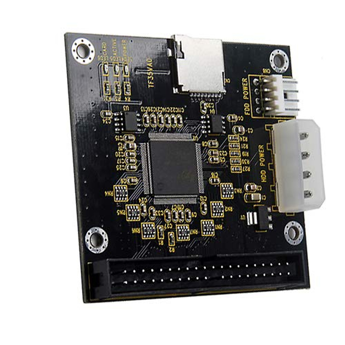 SD to 3.5" 40Pin Male IDE Hard Disk Drive Adapter Card 4Pin Power Supply