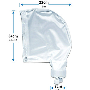 ConPus Nylon Mesh Pool Cleaner All Purpose Bag Replacement for Polaris 280, 480 Pool Cleaner Zippered All Purpose K13 K16(2 Pack)