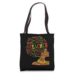 Black Smart Teacher Woman Pride Black History Month Tote Bag