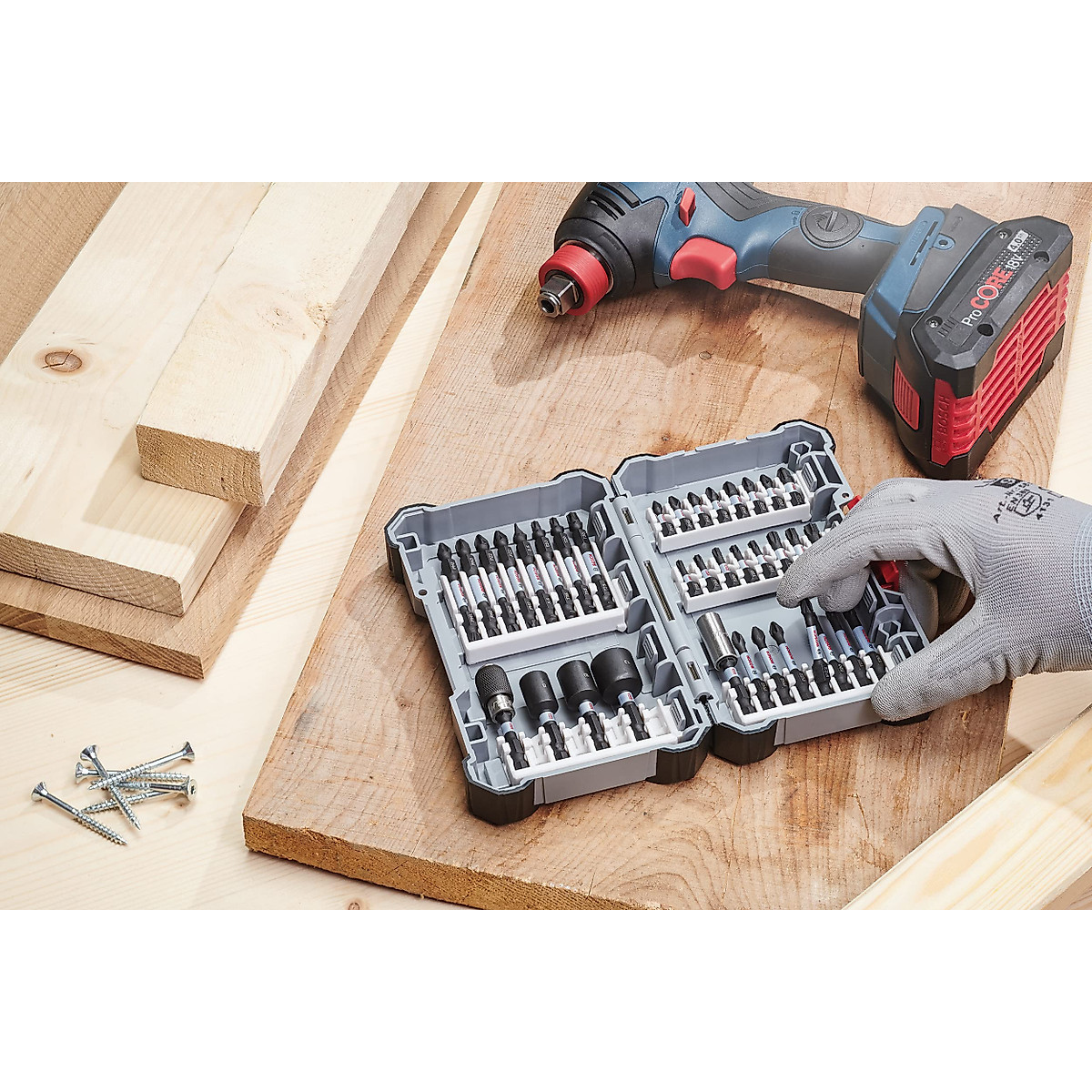 Bosch Professional 8pcs. Screwdriver Bit Set (Impact Control, T/PZ/PH Bits, Length 25 mm, Pick and Click, Accessory Impact Drill)