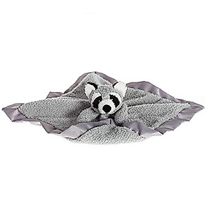 Apricot Lamb Stuffed Animals Raccoon Security Blanket Infant Nursery Character Blanket Luxury Snuggler Plush Baby Lovey(Raccoon, 13 Inches)