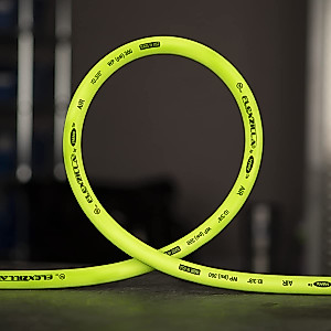 Flexzilla Air Hose, 1/2 in. x 100 ft., 1/2 in. MNPT Fittings, Heavy Duty, Lightweight, Hybrid, ZillaGreen - HFZ12100YW4