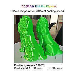 Silk PLA Pro Silk Gold PLA Filament 1.75mm 1KG 3D Printer Filament 3D Printing Materials Silky Shiny Metallic Metal Gold PLA CC3D Silk PLA Filament