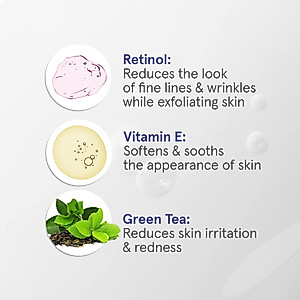 goPure Retinol Serum For Face - Anti-Aging Serum with Retinol for a Firmer, Lifted, and Youthful Look, Formulated with Green Tea and Vitamin E to Improve the Look of Dull, Uneven Skin - 1 fl oz