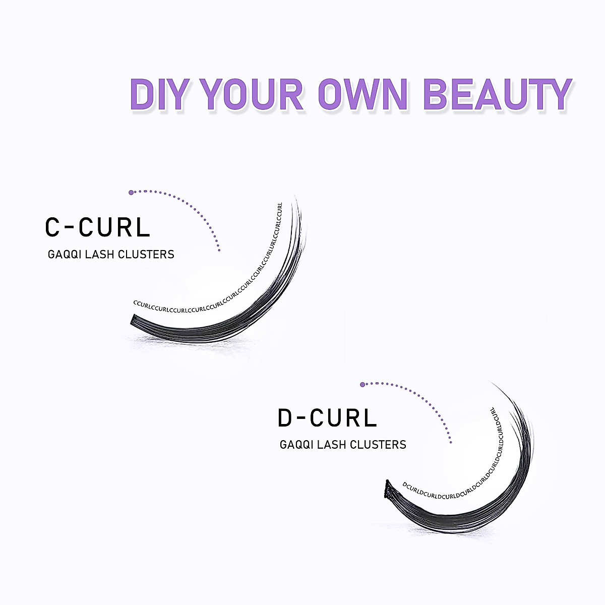 GAQQI Lash Clusters, Individual Lashes C Curl, DIY Lash Extension 10-16mm Mixed Length False Eyelash Clusters 120PCS, Natural & Wispy Lash Wisps (C Curl,10-16mm)