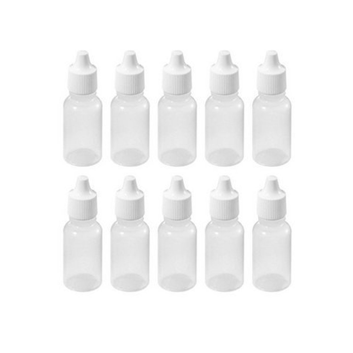50PCS 10ML Clear Plastic Empty Squeeze Dropper Dropping Bottles(Drops Of Plug Can Removable) Eye Liquid Containers For Personal Care