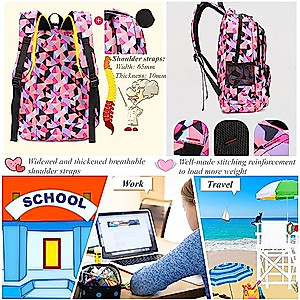 Geometric-Print Backpack for Boys Middle-School Elementary Bookbags