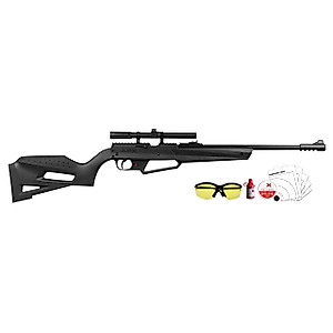 Umarex NXG APX Multi-Pump Pneumatic Youth .177 Caliber Pellet or BB Gun Air Rifle - Includes 4x15mm Scope, Combo Kit (with Glasses, Ammo & Targets), 490 fps