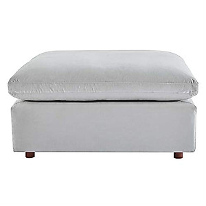 Modway Commix Down Filled Overstuffed Performance Velvet 6-Piece Sectional Sofa in Light Gray