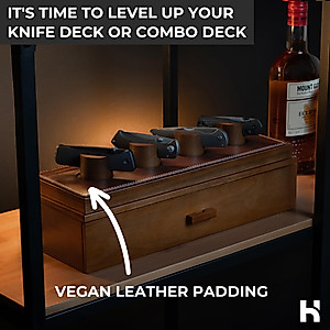 Holme & Hadfield Knife Deck and Combo Deck Vegan Leather Padding - Rustic Brown (Padding Only)