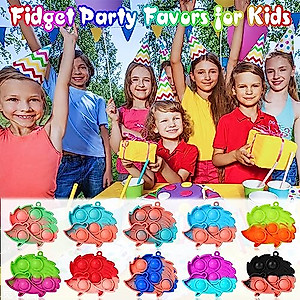Pop Fidget Toys Its Party Favors for Kids 4-8 8-12, 20PCS Hedgehog Toy Mini Pop Keychain It Fidget Toy Bulk Fidgets for Classroom Prizes for Kids Birthday Goodie Bag Stuffers Autism Sensory Toys Packs