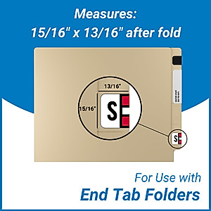 Doctor Stuff - File Folder Labels, Alphabet Letter S, Ringbook Sheets, Jeter 5800 - JTAM Series Compatible Alpha Stickers, Red, 15/16" x 1-5/8", 240 Labels