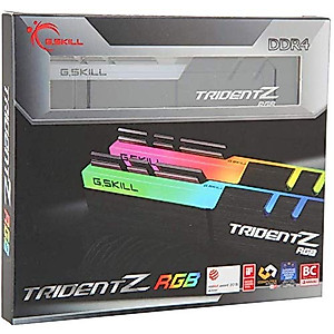 G.SKILL Trident Z RGB Series (Intel XMP) DDR4 RAM 32GB (2x16GB) 3000MT/s CL16-18-18-38 1.35V Desktop Computer Memory UDIMM (F4-3000C16D-32GTZR)
