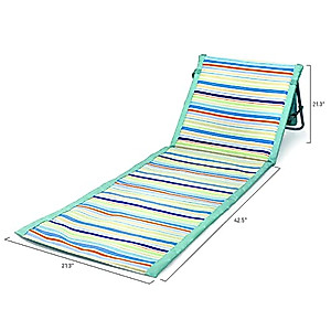 ONIVA - a Picnic Time brand Beachcomber Portable Beach Mat, Soft Beach Lounger, Backpack Beach Chair & Tote