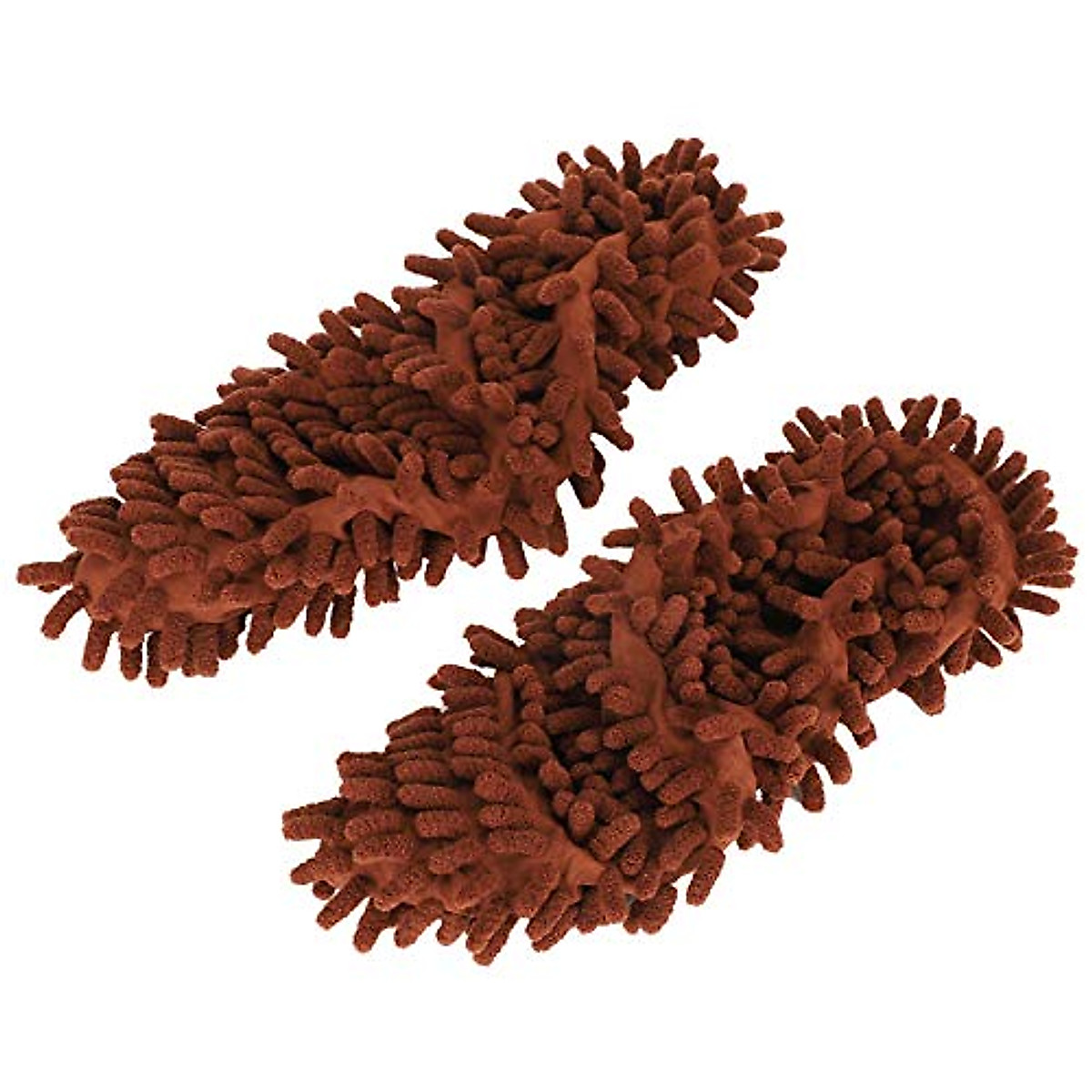 Mop Slippers Shoes Cover, 10Pcs Chenille Mop Slippers Multifunction Floor Cleaning Shoes Dust Cleaner Accessory(Tan)