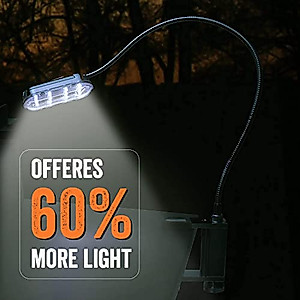 Yukon Glory Bright and Durable Magnetic LED Grill Light for Grilling and BBQ, Attaches Magnetically or with Built in Clamp, Long Flexible Gooseneck, Perfect for Blackstone Grills
