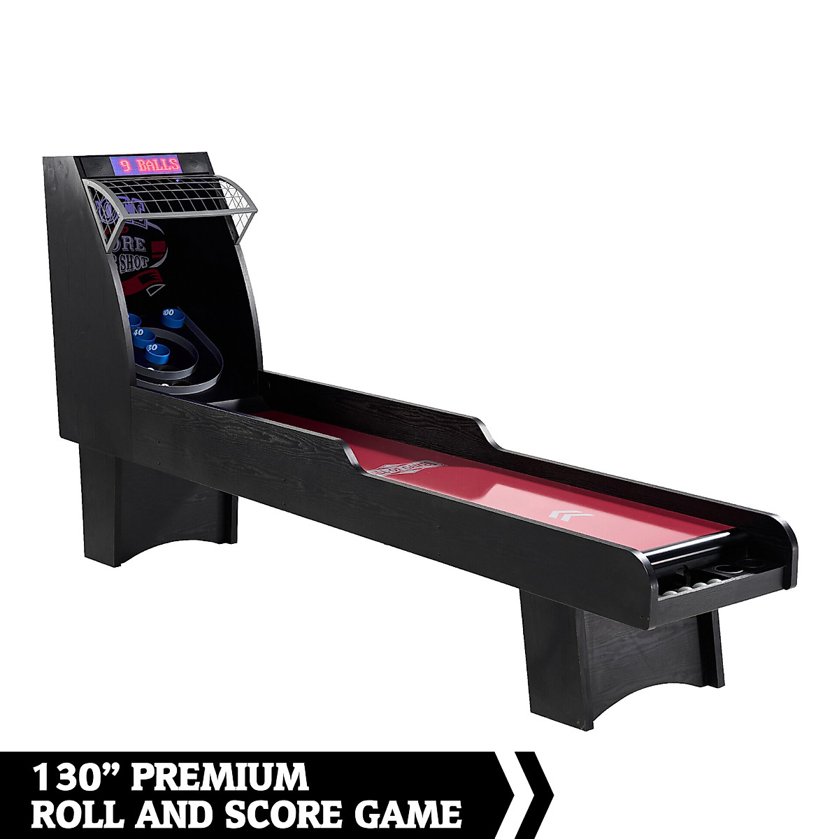 Hall of Games 130 Inch Premium Roll and Score Game, Burgundy/Black