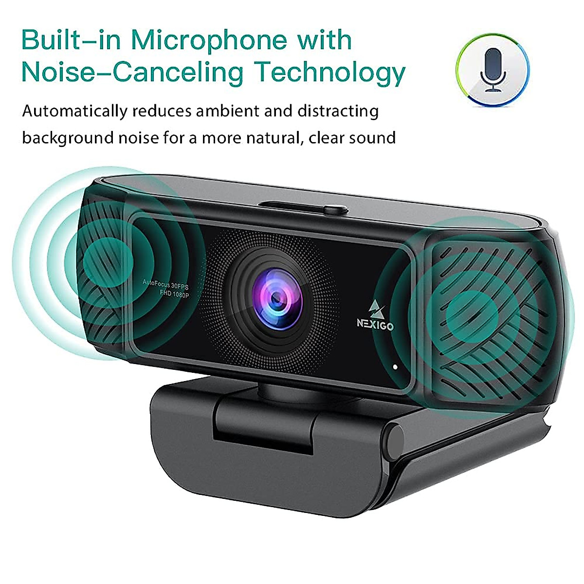 NexiGo N680 1080P Business Webcam with Microphone, Software and Privacy Cover, AutoFocus, Streaming USB Web Camera, for Online Class, Zoom Meeting Skype Facetime Teams, PC Mac Laptop Desktop