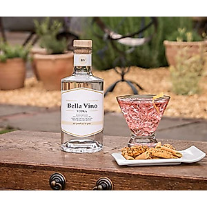 Set of 6 Martini Glasses - 8 oz Exquisite Stemless Martini Glass, Short Cocktail Glasses, Cosmopolitan Glasses, Margarita, Whiskey, Gin, Tequila, Scotch, Bourbon, Bar Drinking Glasses Gift Set